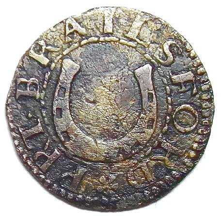 17th Century Farthing Token, Bow Lane, Cheapside, London