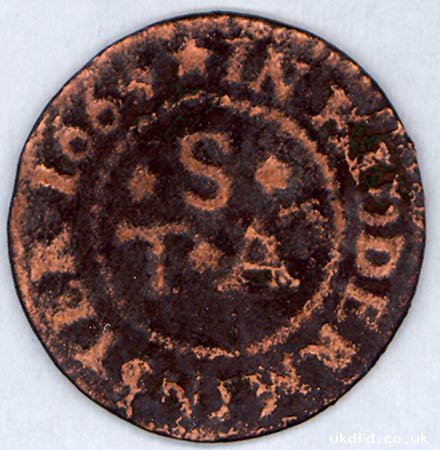17th Century Halfpenny Token, Kidderminster, Worcestershire