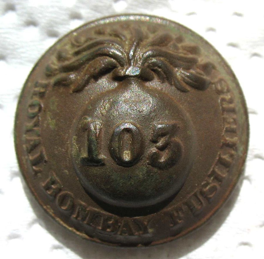 Military Uniform Button, 103rd Regiment of Foot