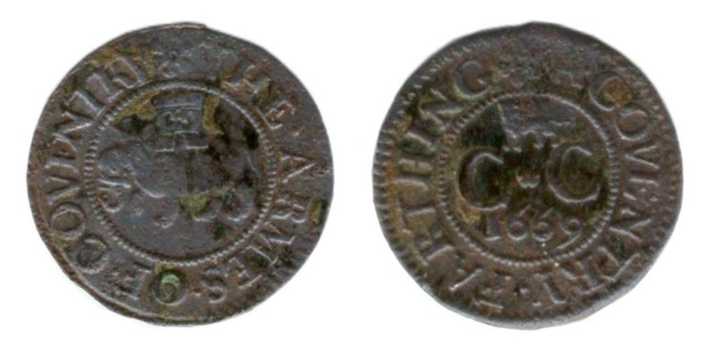 17th Century Halfpenny Token, Coventry, Warwickshire