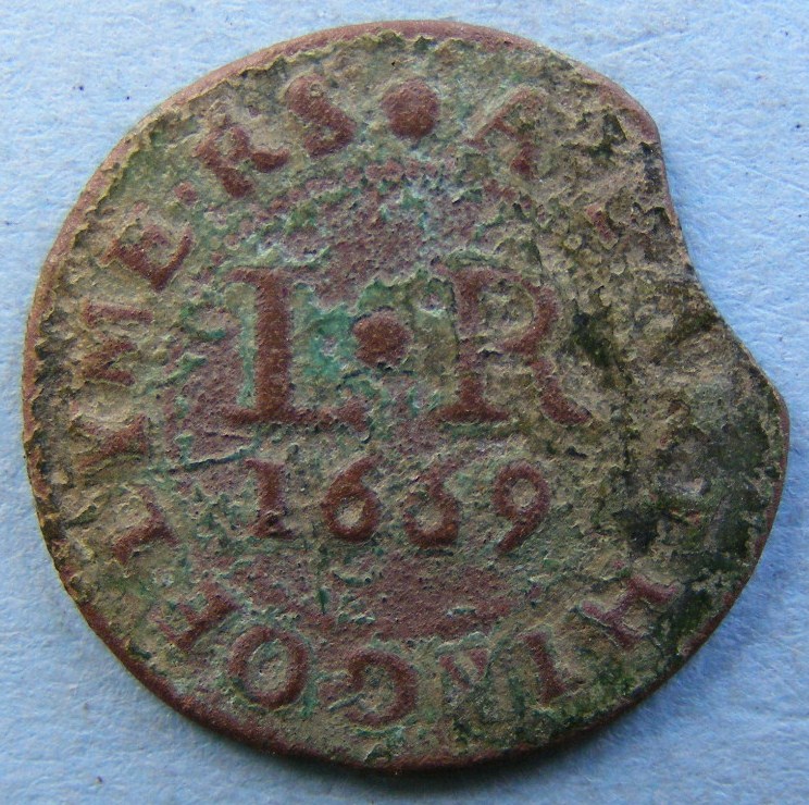 17th Century Farthing Token, Lyme Regis, Dorset