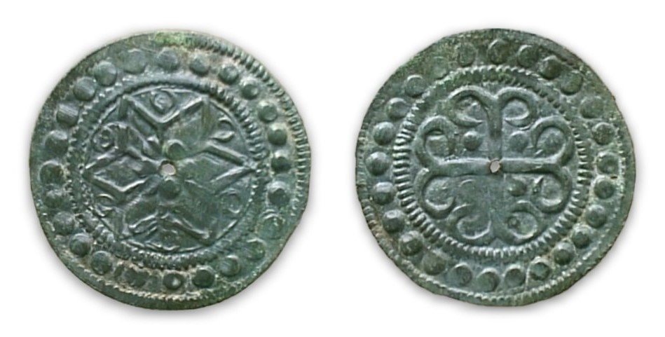 English 'Rose-on-Star' Jeton